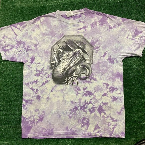 Tnt | Shirts | Vintage 9s Japan Cobra Snake Baggy Tie Dye Punk Tshirt ...